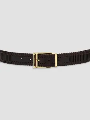 FERRAGAMO Adjustable Braided Leather Belt
