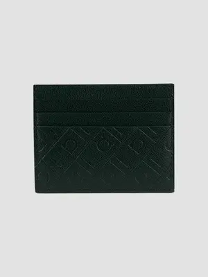 FERRAGAMO Md Embossed Gancio Card Holder
