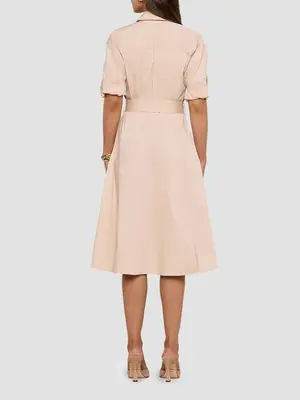 L'Agence Callen Cotton-blend Midi Shirtdress