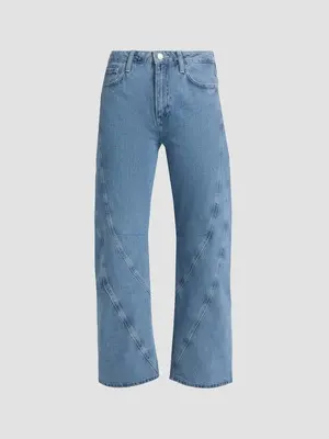 L'Agence Frasier Ultra High-rise Barrel-leg Crop Jeans