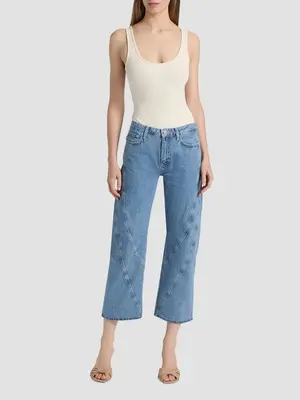L'Agence Frasier Ultra High-rise Barrel-leg Crop Jeans