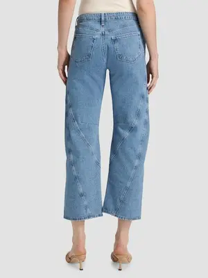 L'Agence Frasier Ultra High-rise Barrel-leg Crop Jeans