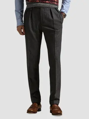 Polo Ralph Lauren Pleated Wool Flannel Trousers