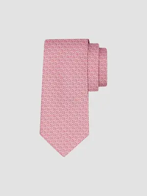 FERRAGAMO Cerchio Silk Tie Rosa
