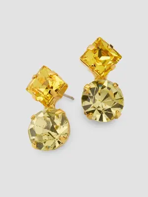 JENNIFER BEHR Gaven 18k-gold-plated & Austrian Crystal Drop Earrings