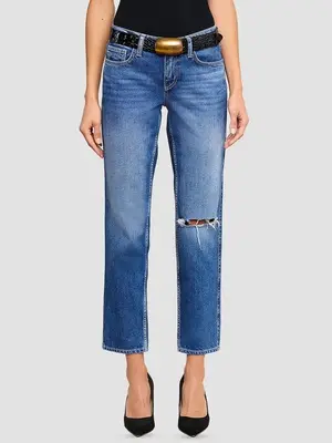 L'Agence Nevia Low-rise Slouch Straight Jeans
