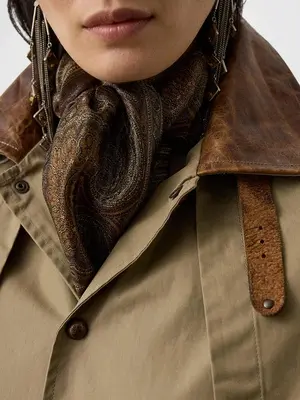 Ralph Lauren Paisley Silk-blend Square Scarf