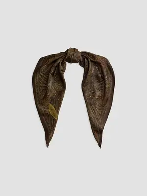 Ralph Lauren Paisley Silk-blend Square Scarf