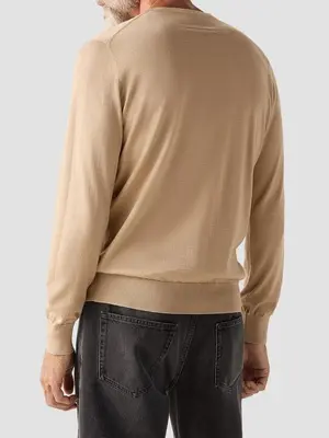 Zegna Cashseta Crewneck Sweater - Beige