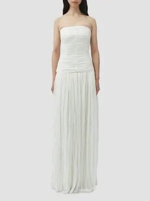 Simkhai Danielle Crinkle Jersey Strapless Gown - Ivory