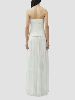 Simkhai Danielle Crinkle Jersey Strapless Gown - Ivory