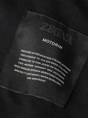 Zegna Microfiber Motorin 100cc Blouson Jacket - Black