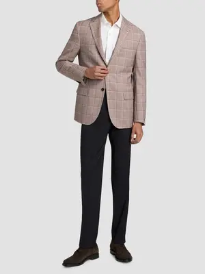 Corneliani Plaid Wool Single-breasted Sport Coat