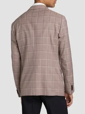 Corneliani Plaid Wool Single-breasted Sport Coat