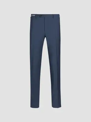 Corneliani Stretch-wool Straight-leg Pants - Light Blue