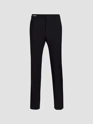 Corneliani Stretch-wool Straight-leg Pants - Navy