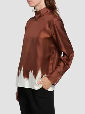 Proenza Schouler Mara Printed Silk Top