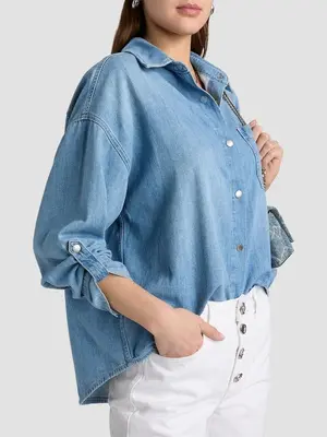 L'Agence Jorah Cotton Denim Relaxed-fit Shirt