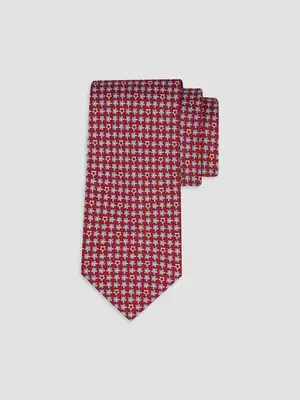 FERRAGAMO Turtles Print Silk Tie - Vinaccia