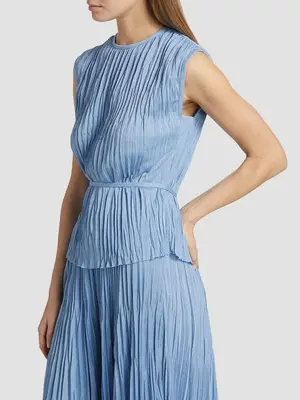 Proenza Schouler White Label Lyra Pleated Jersey Sleeveless Top