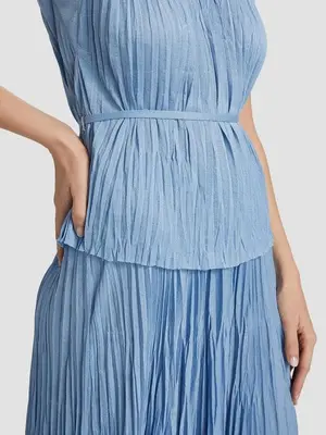 Proenza Schouler White Label Lyra Pleated Jersey Sleeveless Top