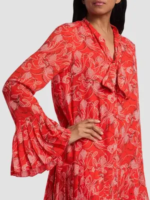 Cinq À Sept Alinda Botanical Floral Mini Shirtdress
