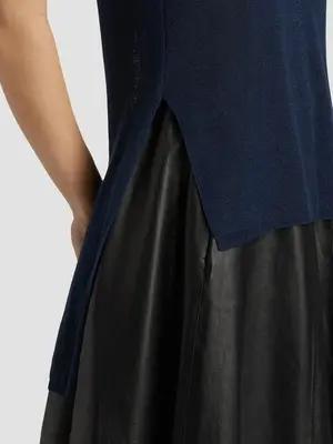 Proenza Schouler White Label Heyde Linen-blend Back Slit Sweater