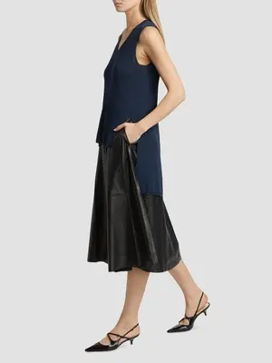 Proenza Schouler White Label Heyde Linen-blend Back Slit Sweater