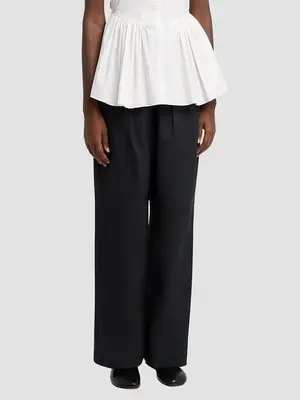 Proenza Schouler White Label Barrett Stretch Cotton Poplin Straight-leg Pants