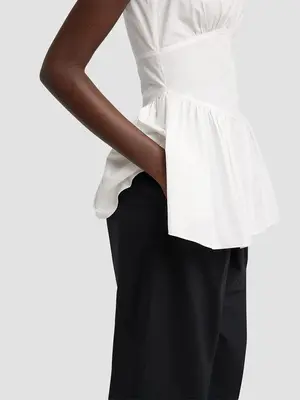 Proenza Schouler White Label Barrett Stretch Cotton Poplin Straight-leg Pants