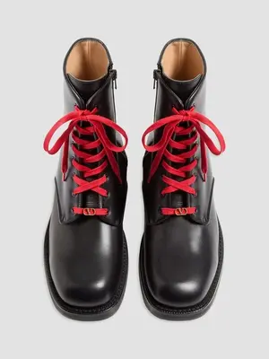 Valentino Garavani Punx Calfskin Combat Boots