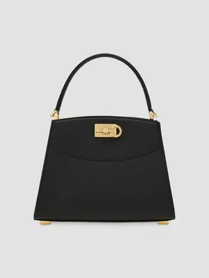 FERRAGAMO Studio Box Leather Top Handle Bag
