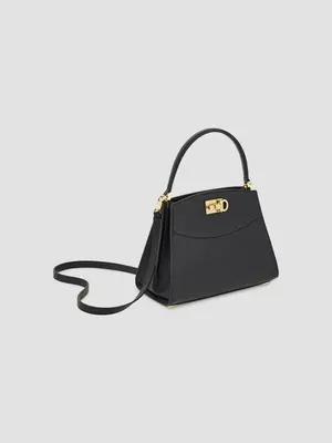 FERRAGAMO Studio Box Leather Top Handle Bag