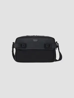 FERRAGAMO Twins Gancini East-west Crossbody Bag - Nero