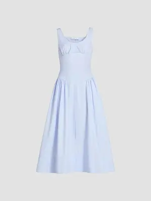 Proenza Schouler White Label Kendall Tech Cotton-blend Midi-dress