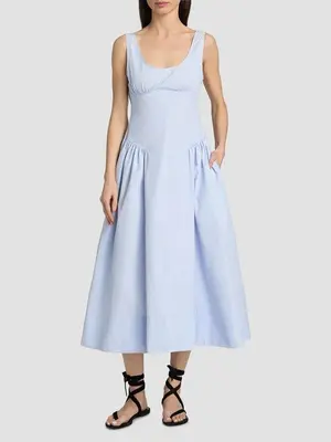 Proenza Schouler White Label Kendall Tech Cotton-blend Midi-dress