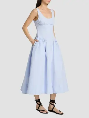 Proenza Schouler White Label Kendall Tech Cotton-blend Midi-dress