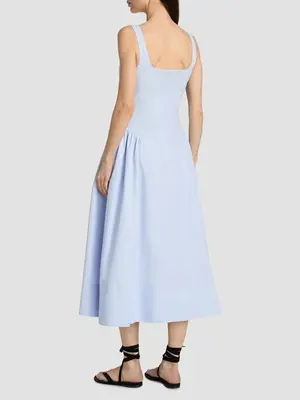 Proenza Schouler White Label Kendall Tech Cotton-blend Midi-dress