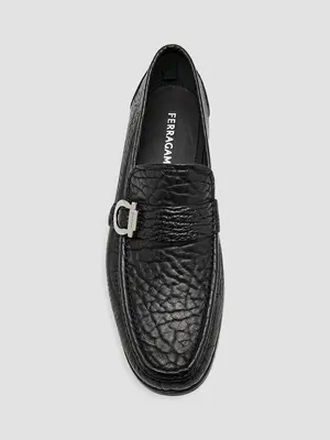FERRAGAMO Caspian 2 Leather Moc-toe Loafers