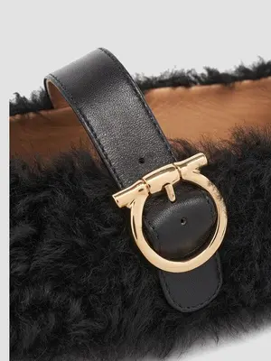 FERRAGAMO Nena Wool Buckle Flats