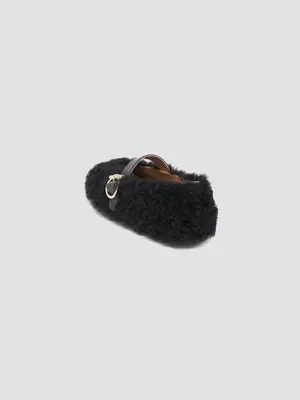 FERRAGAMO Nena Wool Buckle Flats