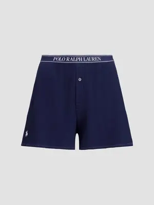 Polo Ralph Lauren Club Waffle Stretch-cotton Boxer Shorts - Navy