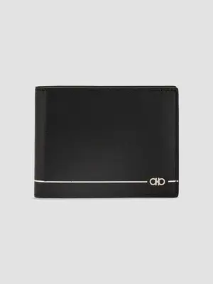 FERRAGAMO Micro Gancini Leather Wallet - Nero