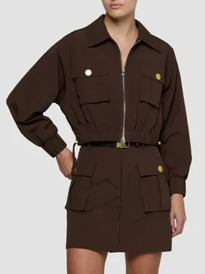 L'Agence Kade Cargo Pocket Windbreaker Jacket
