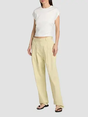 Proenza Schouler White Label Taya Pleated Cotton-blend Pants
