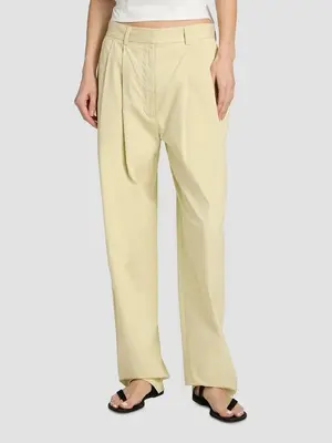 Proenza Schouler White Label Taya Pleated Cotton-blend Pants