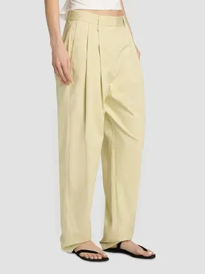 Proenza Schouler White Label Taya Pleated Cotton-blend Pants