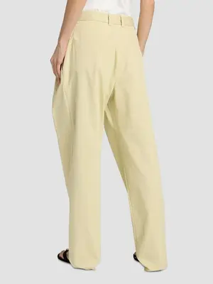 Proenza Schouler White Label Taya Pleated Cotton-blend Pants