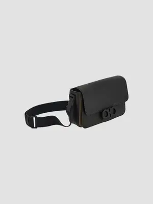 FERRAGAMO Leather Lock Shoulder Bag