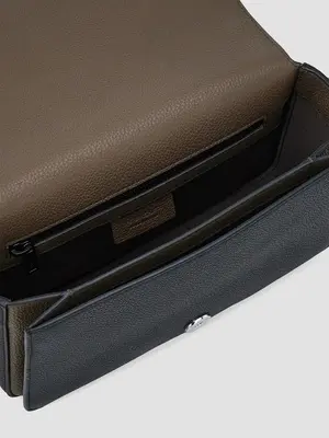 FERRAGAMO Leather Lock Shoulder Bag